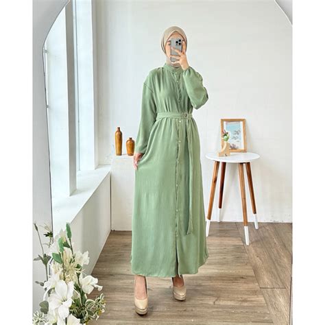 Jual SLAVINA GAMIS POLOS CRINKLE AIRFLOW LD 110 GAMIS POLOS GAMIS