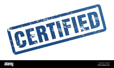 Certified Rubber Stamp Illustration Stock Photo Alamy