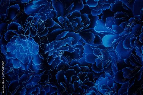 Beautiful Dark Royal Blue Vivid Texture Background Fabric Full Of
