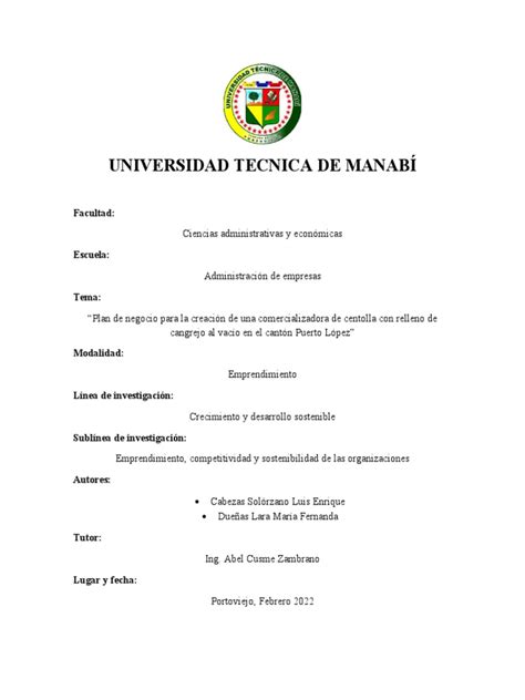 Anteproyecto De Tesis Terminado Descargar Gratis Pdf Iniciativa