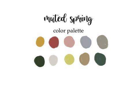 Muted Color Palette Featuring Spring Colors 🌱perfect For Procreate
