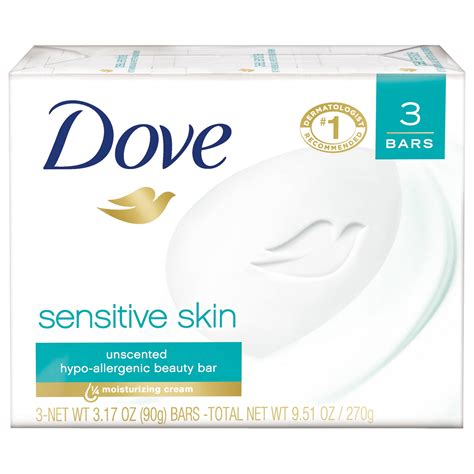 Dove Sensitive Skin Beauty Bar 3 17 Oz 3 Bar