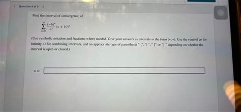 Solved Find The Interval Of Convergence Of Chegg