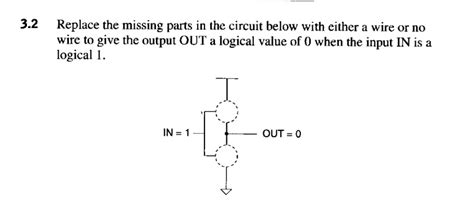 32 replace the missing parts in the circuit below with either a wire or