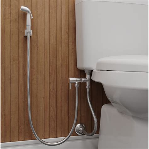 Kit Ducha Higiênica Luxo Cromada Com Tee P Ponto Adicional Amigo Da Obra