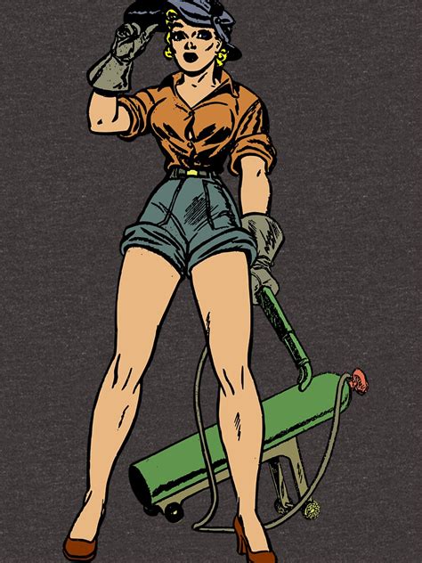 Vintage Sexy Welder Pin Up Girl T Shirt For Sale By Pdgraphics