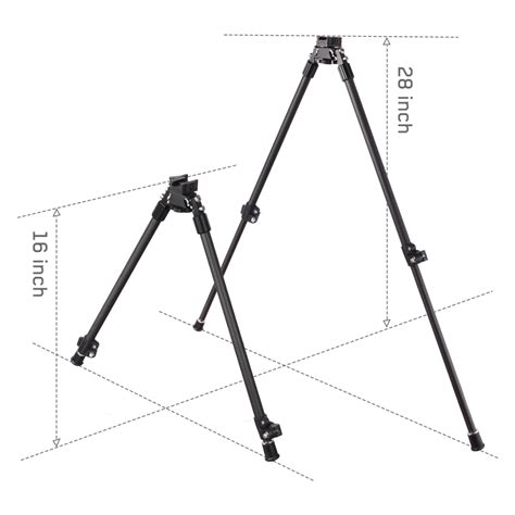 Tactical Carbon Fiber Rifle Bipod Tall With Quick Detach Lever 1913