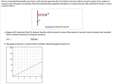 Solved Point A Is Launched Horizontally Away From A Wall And