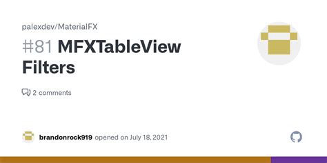 MFXTableView Filters Issue 81 Palexdev MaterialFX GitHub