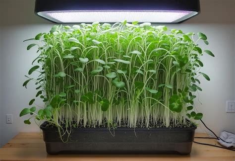 Premium Photo A Container Of Green Sprouts With The Word Sprouts On It