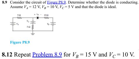 Solved 8 9 Consider The Circuit Of Figure P8 9 Determine Chegg
