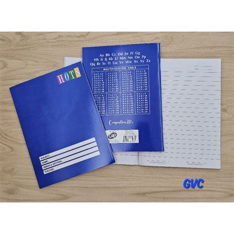 Hots Composition Notebook Plain Color Cover 80 Leaves 1 Piece