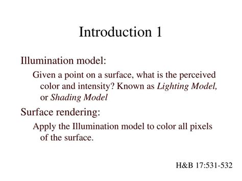 Ppt 2iv60 Computer Graphics Set 8 Illumination Models And Surface