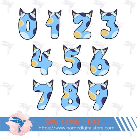Bluey Numbers Svg Png Dxf