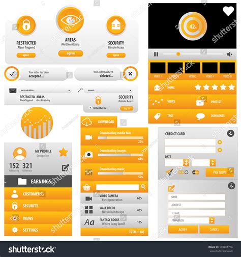 Security User Interface Stock Vector Royalty Free 383481736