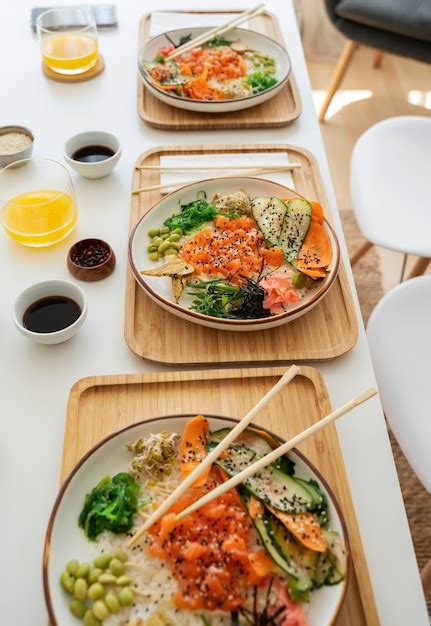 Free Photo Delicious Seafood Dish With Salmon