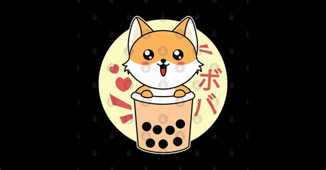 Cute Kawaii Fox And Boba Fox Boba Sticker Teepublic