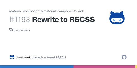 Rewrite To RSCSS Issue Material Components Material Components Web GitHub
