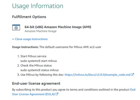 Is Milvus Standalone 20 On The Aws Marketplace Already Installed On