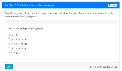 Solved Question 7 Simple Harmonic Oscillator Entropy Chegg