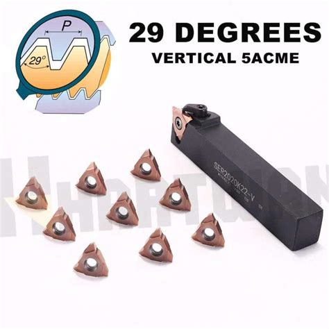 Hartwana Lathe Threading Tool Indexable Turning Tools 29 Degrees Acme Threading Inserts