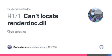 Can T Locate Renderdoc Dll Issue 171 Baldurk Renderdoc GitHub