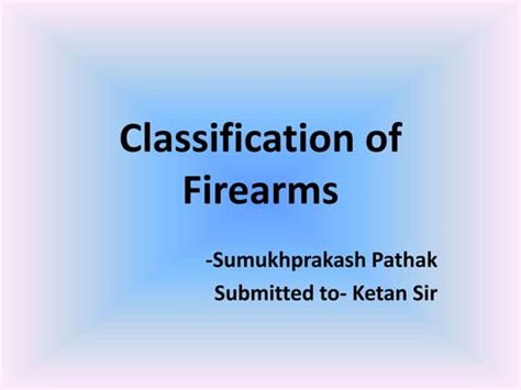 Firearms Ppt
