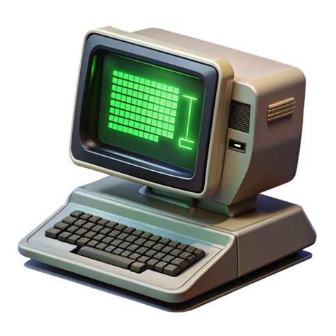 Intense Spectacular A Vintage Computer Terminal Displaying A Cryptic Message Green Text On A