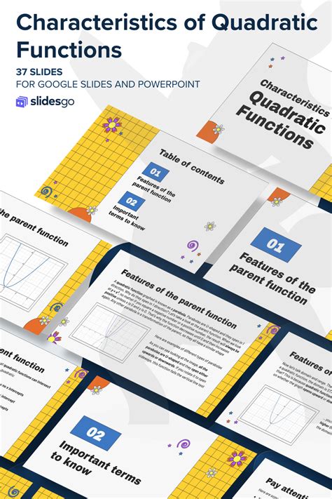Characteristics Of Quadratic Functions Google Slides PPT