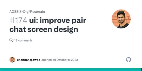 ui improve pair chat screen design · issue 174 · aossie org resonate