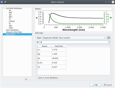 Refractive Curve Editor — Fluxtrainer Documentation 4170 Documentation