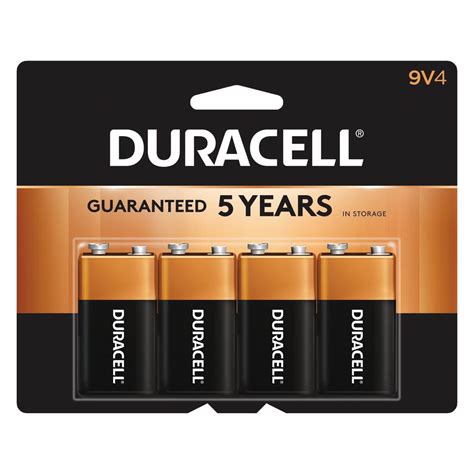 Duracell 9 Volt Coppertop Alkaline Batteries 4 Pack Ex Tremes