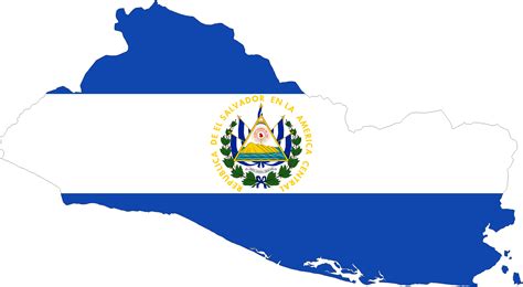 El Salvador Flag Map Clip Art Library