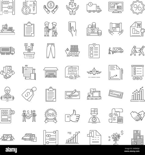 Wholesale Linear Icons Signs Symbols Vector Line Illustration Set
