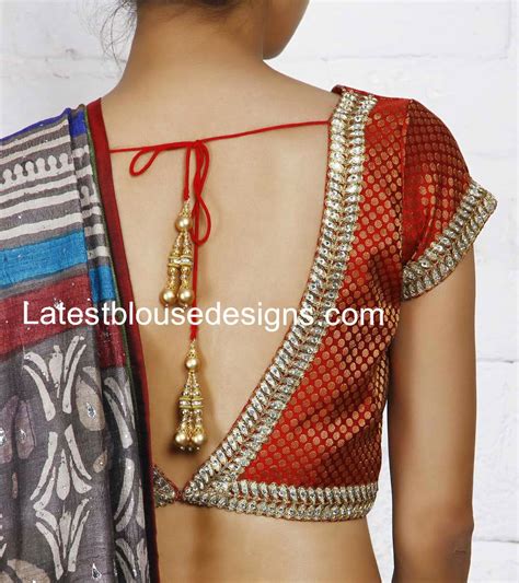Deep V Back Neck Blouse Latest Blouse Designs