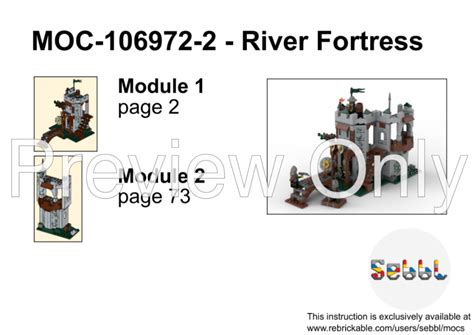 Lego Moc Black Castle And River Fortress From 7946 And 7947 By Sebbl