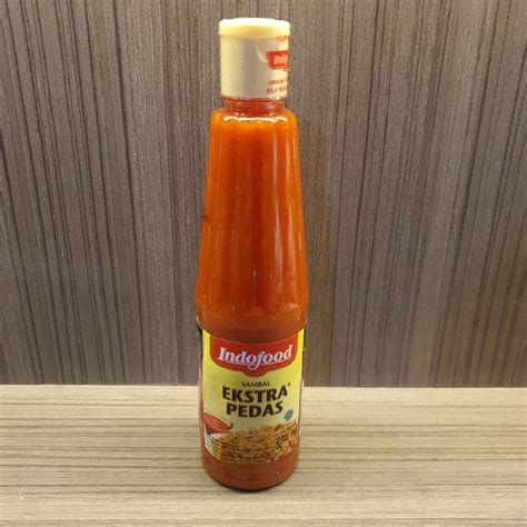 Jual Indofood Sambal Extra Pedas Botol Plastik Halal 275 Ml Shopee