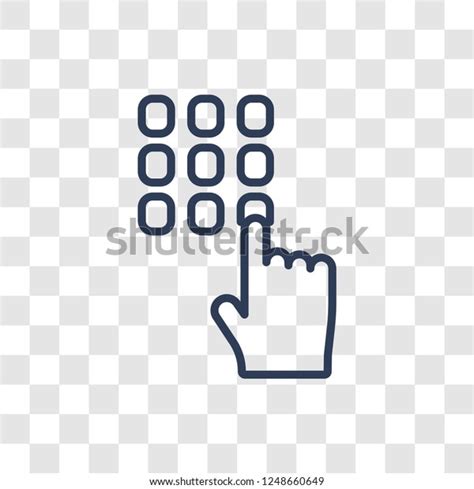Security Code Icon Trendy Linear Security Vector De Stock Libre De