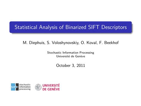 Pdf Statistical Analysis Of Binarized Sift Descriptors