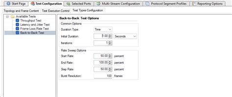 Back To Back Test Options Xena2544 User Manual