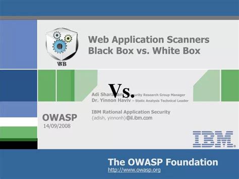 Ppt Web Application Scanners Black Box Vs White Box Powerpoint