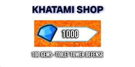 Beli Gems 1000 Gems Toilet Tower Defense Toilet Tower Defense