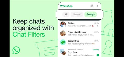important whatsapp update these 3 chat filters introduced for quick