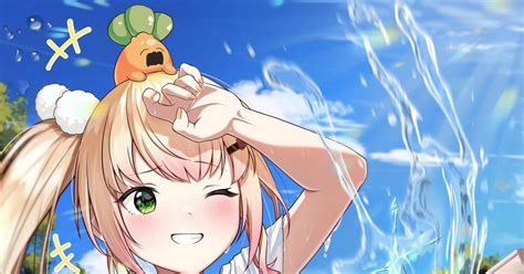 桃鈴ねね こんな暑い日は、ねねちと水遊び！ あるりれのイラスト Pixiv
