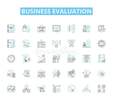 Conjunto De Iconos Lineales De Evaluación De Negocios Evaluación De
