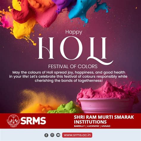 Happy Holi 2024 Srms Cet