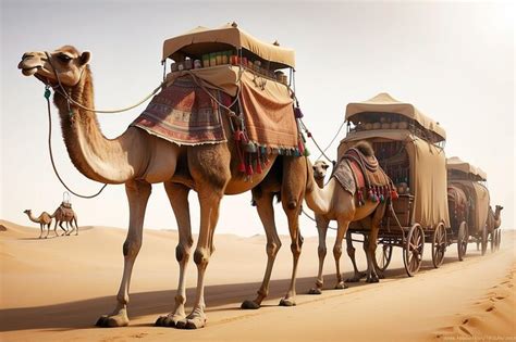 Premium Photo Camel Train