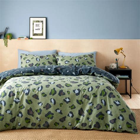 Leopard Duvet Cover And Pillowcase Set Dunelm