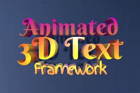 3D Text Effects Framework Particles Effects Unity Asset Store
