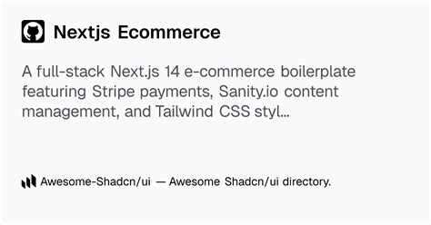 Nextjs Ecommerce Launch Modern E Commerce Sites With Next Js 14 Stripe And Sanity Awesome